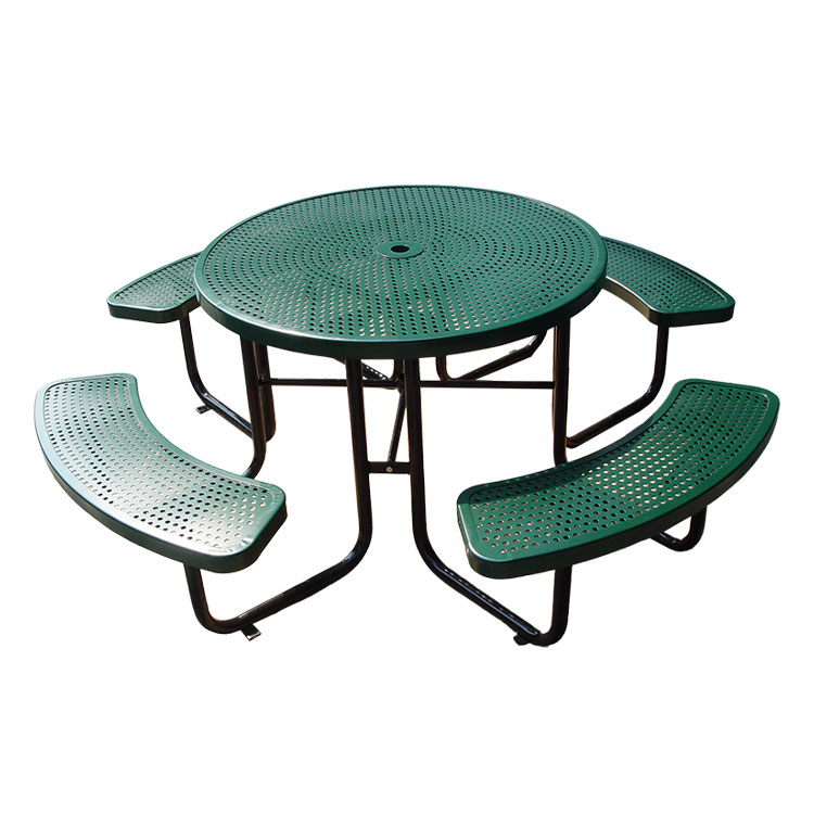 Quality Custom Thermoplastic Coated Picnic Tables Perforated Metal ...
