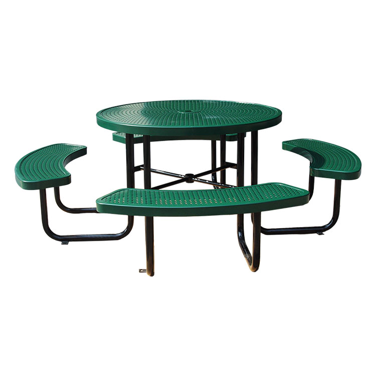 Quality Custom Thermoplastic Coated Picnic Tables Perforated Metal ...