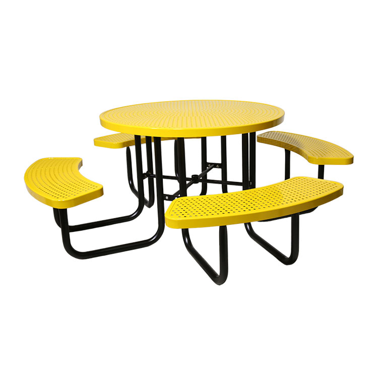 Quality Custom Thermoplastic Coated Picnic Tables Perforated Metal ...