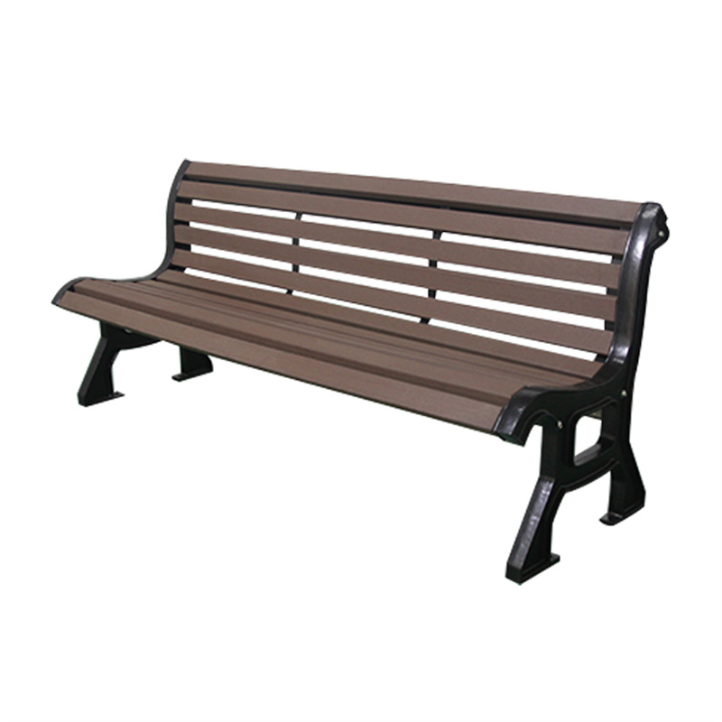 Outdoor Furniture Garden Park Patio WPC Wood Bench with Back ...