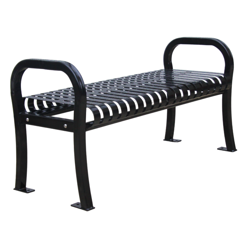 Custom Professional Metal Benches Modern Steel Metal Park Backless Benches Manufacturers ...