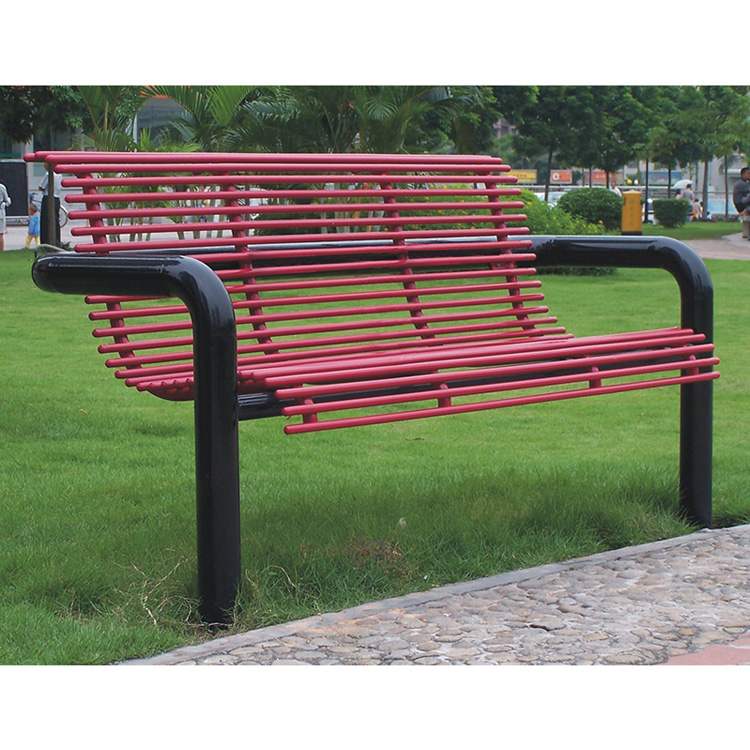 OEM Professional Metal Benches 2 Person Outdoor Tubular Steel Bench ...