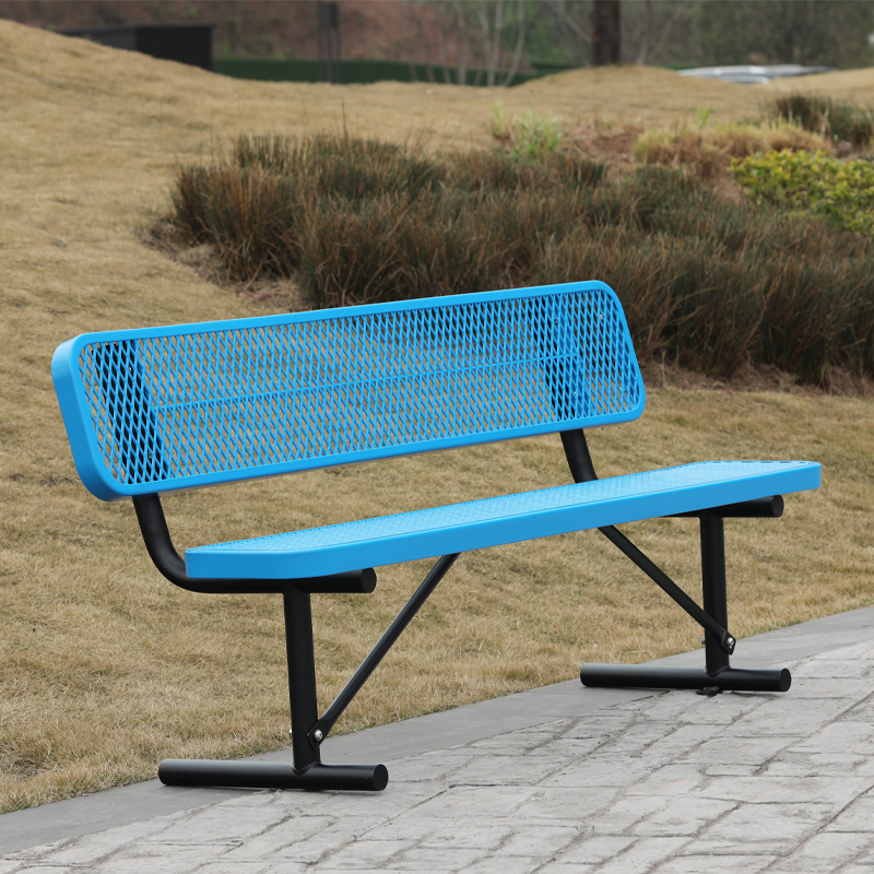 Outdoor Furniture Expanded Metal 6 Foot 8 Foot Long Park Bench OEM ...