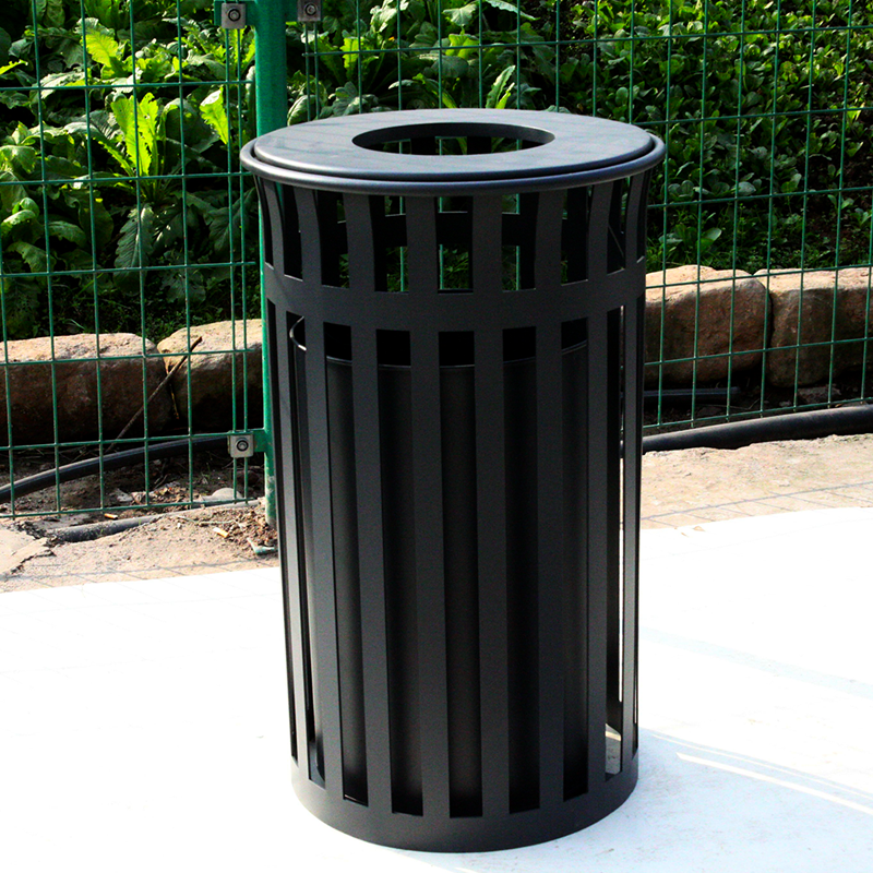 Custom Professional Metal Trash Bin Outdoor Park Big Metal Trash Bins ...