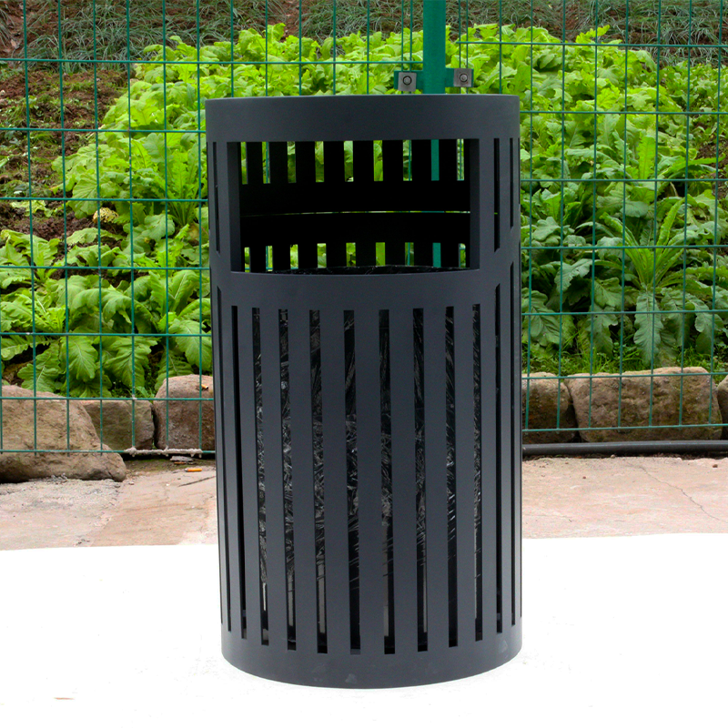 OEM Low Price Metal Trash Bin Outdoor Park Steel Metal Trash Bins ...