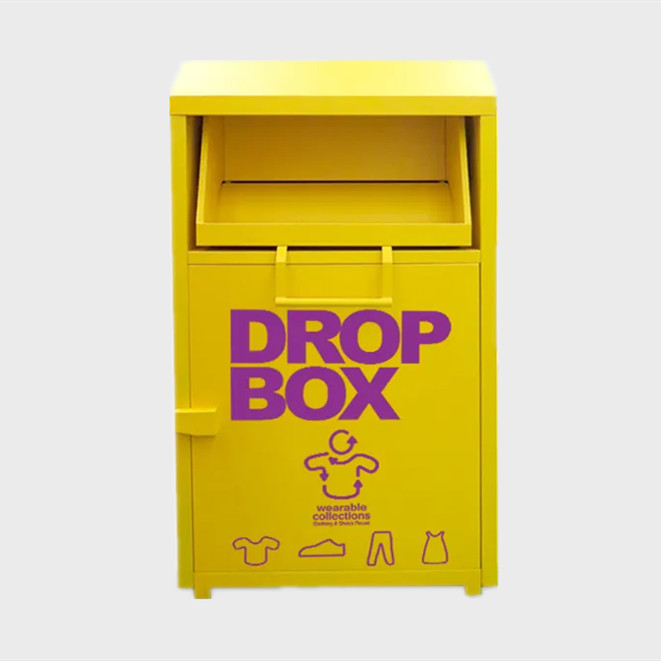 Parking Lot Safe Clothes and Shoes Donation Drop Off Box