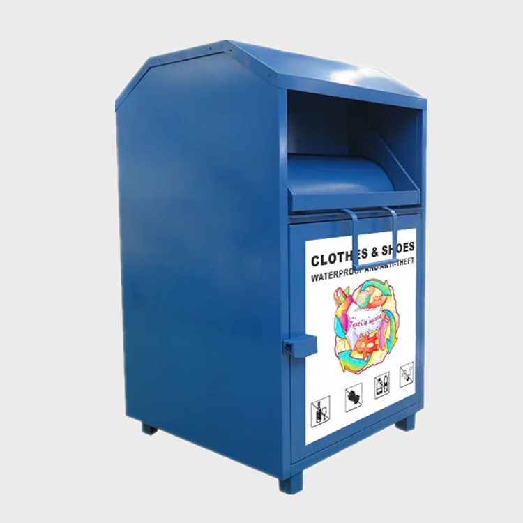Large Outdoor Metal Clothing Donation Drop Off Collection Bins