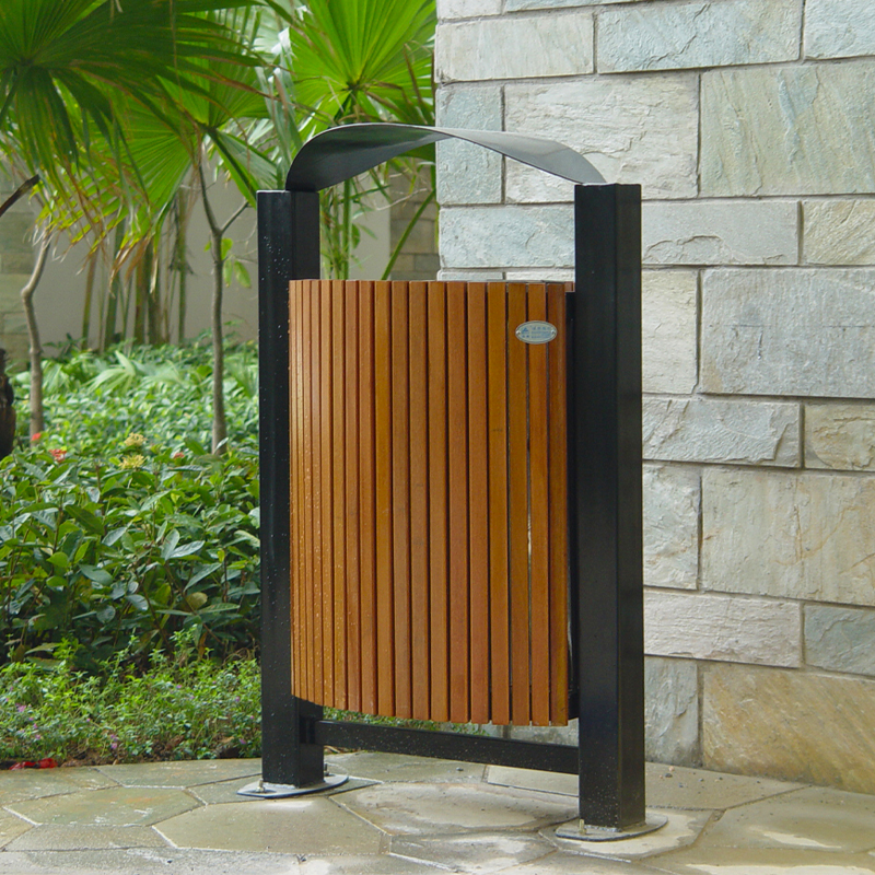 OEM Buy Wood Trash Bin Rustic Retro Large Garbage Can Manufacturers ...