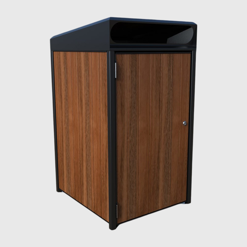 Quality Professional Wood Trash Bin Vintage Rectangular Outdoor Trash ...