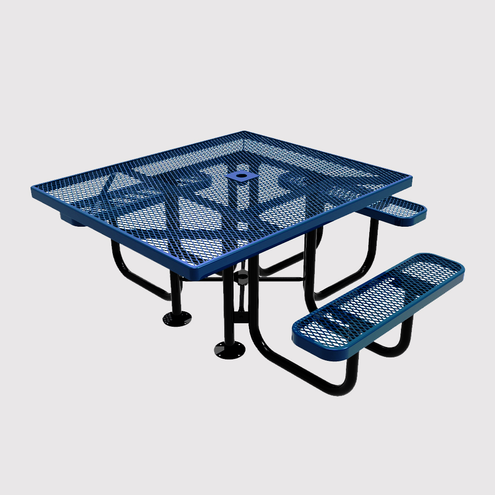 Quality Custom Thermoplastic Coated Picnic Tables Outdoor Garden Square ...