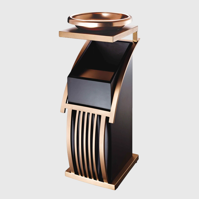 OEM Professional Indoor Trash Bin Hotel Lobby Elevator Entrance Rose ...