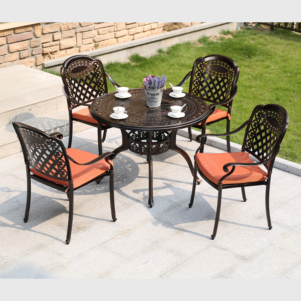 Space Saving Cast Aluminum Patio Set Garden Furniture Balcony Outdoor ...