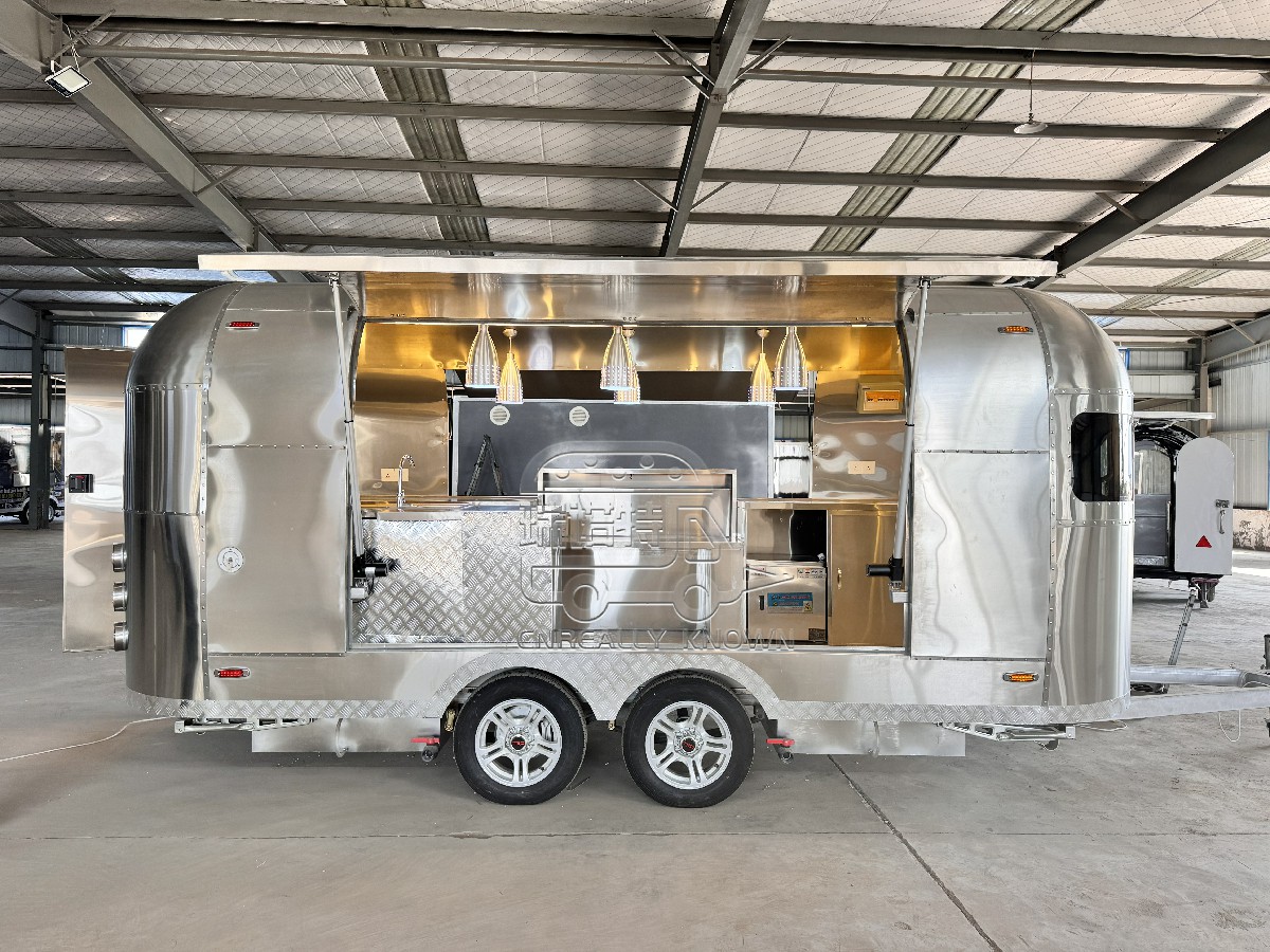 Surface Brushed Stainless Steel Airstream Food Trailer | Cnreally Known