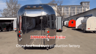 Stainless Steel Airstream Food Truck Trailers for Sale | Towable Mobile ...