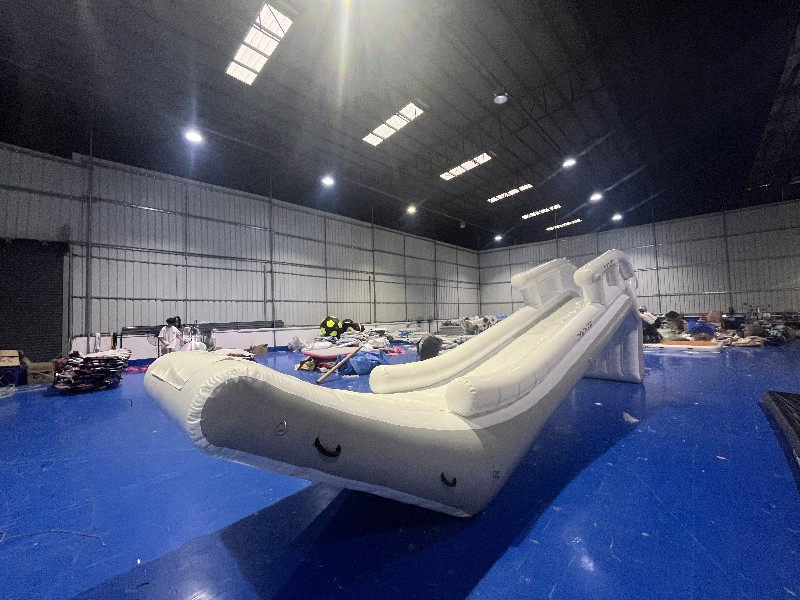 Yacht Water Floating Slide PVC Inflatable Pontoon Boat Slide | Barry ...