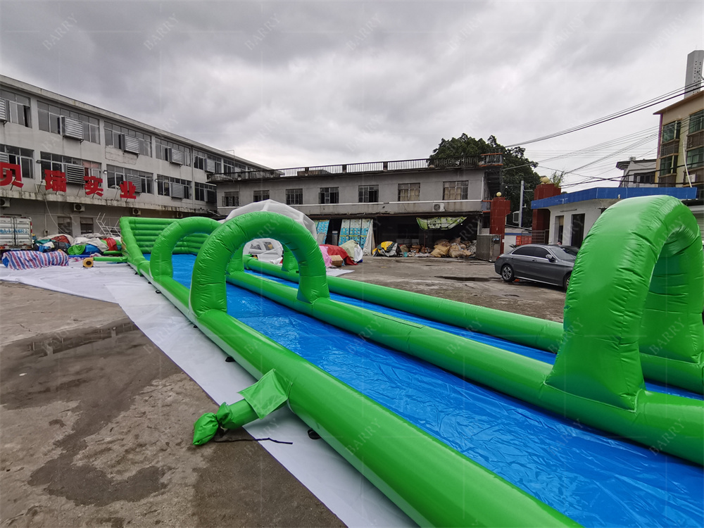 Outdoor Exciting Double Lanes Inflatable Water Slide Slide the City ...