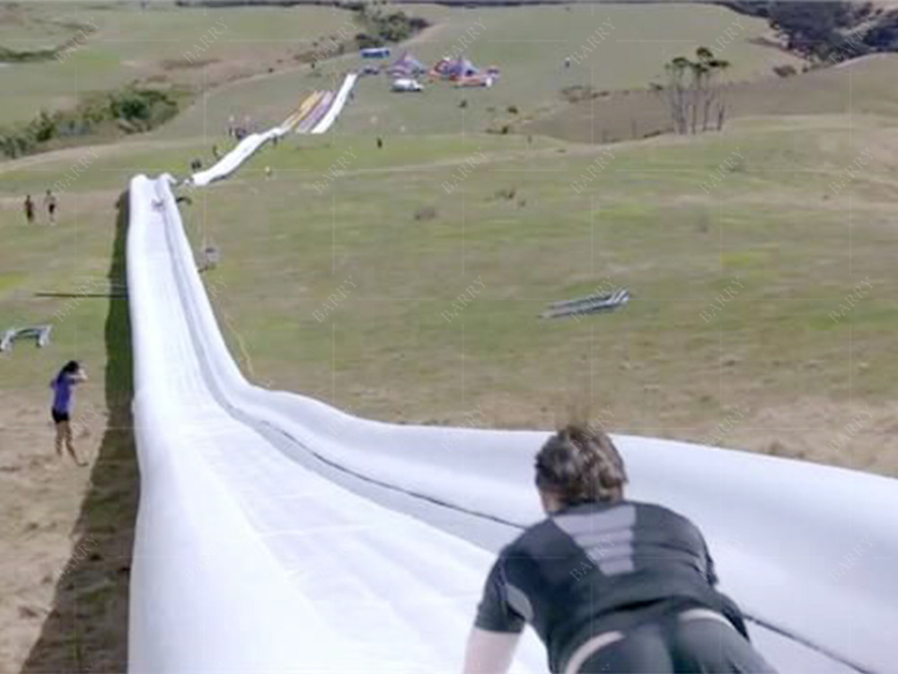 Longest Waterslide White Inflatable Slip N Slide | Barry Inflatable
