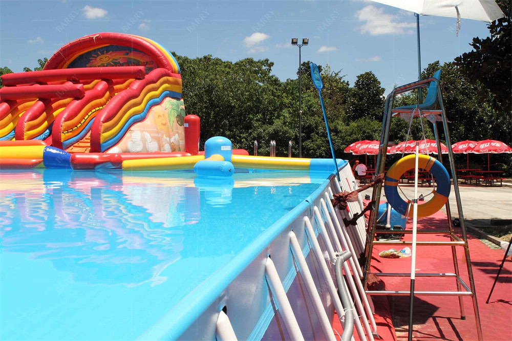 Commercial Water Park Rainbow Slide Swiming Pool Frame Pool | Barry ...