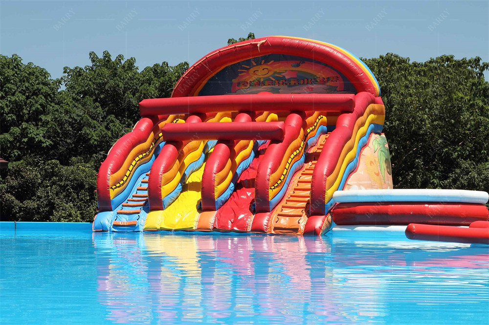 Commercial Water Park Rainbow Slide Swiming Pool Frame Pool | Barry ...