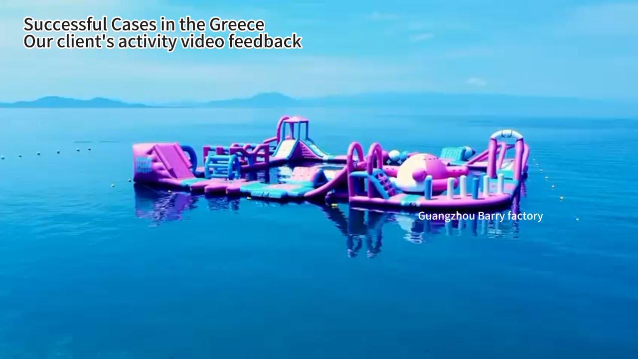 Greece Inflatable Floating Water Park Success Story | Barry Inflatable