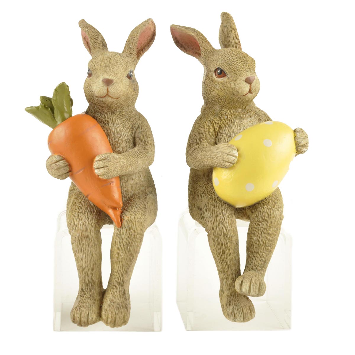 Resin Brown Rabbit Indoor Decorative Statues for Easter Decoration Gift ...