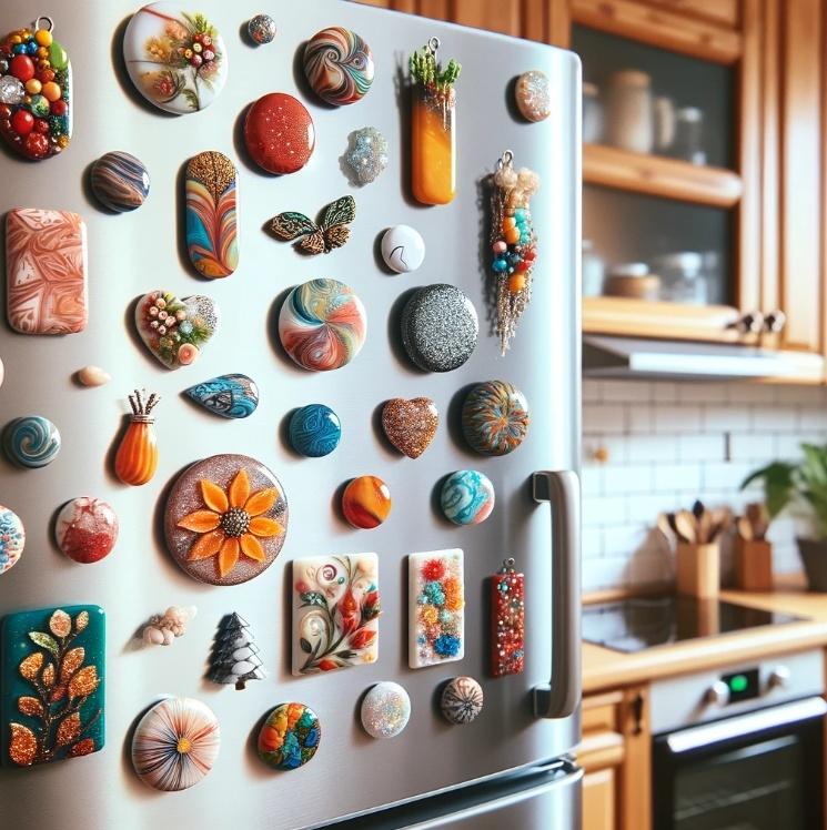 Production of Resin Refrigerator Magnets | Ennas