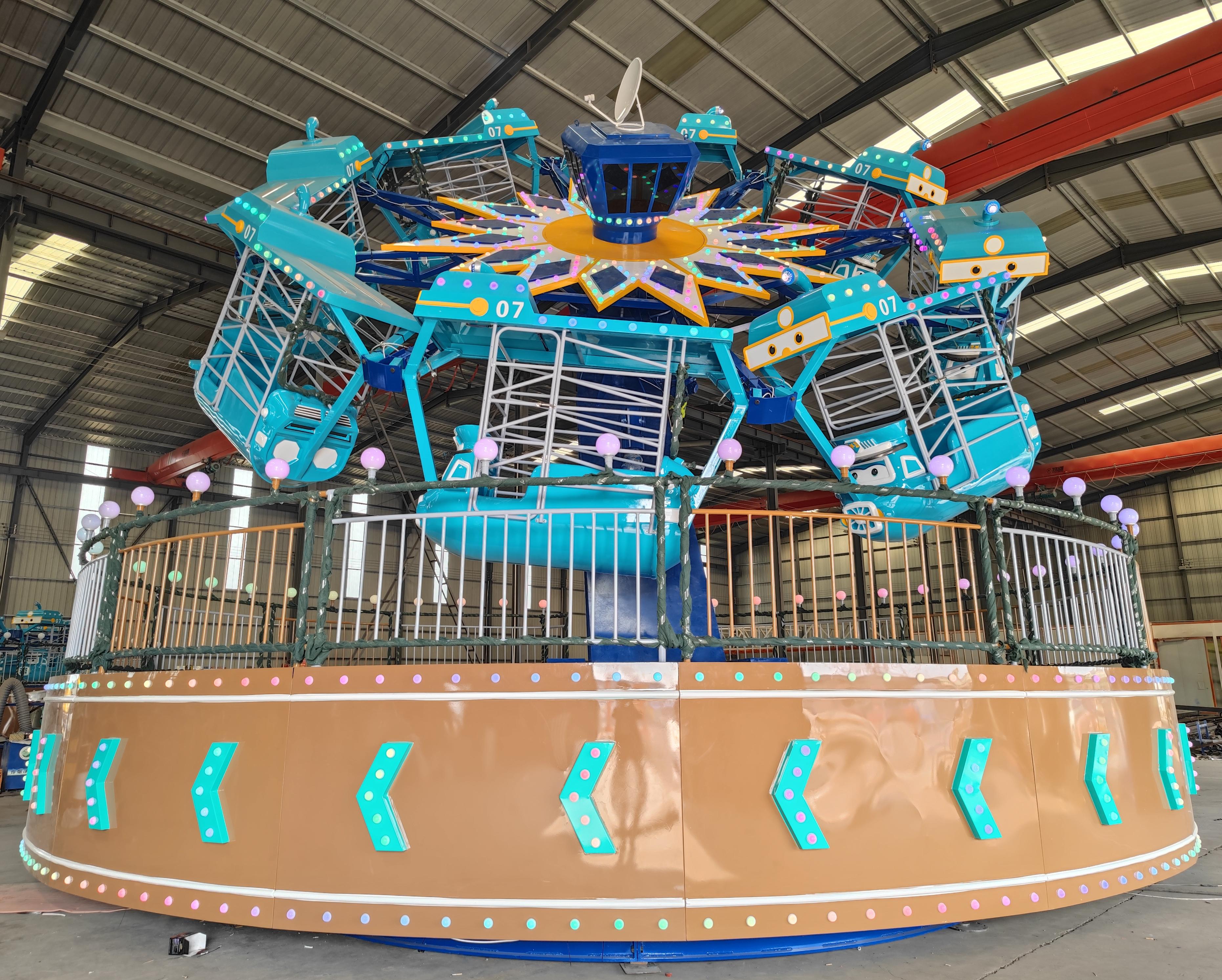 Three-Dimensional Flying and Rotating Brave Carousel for Thrilling ...