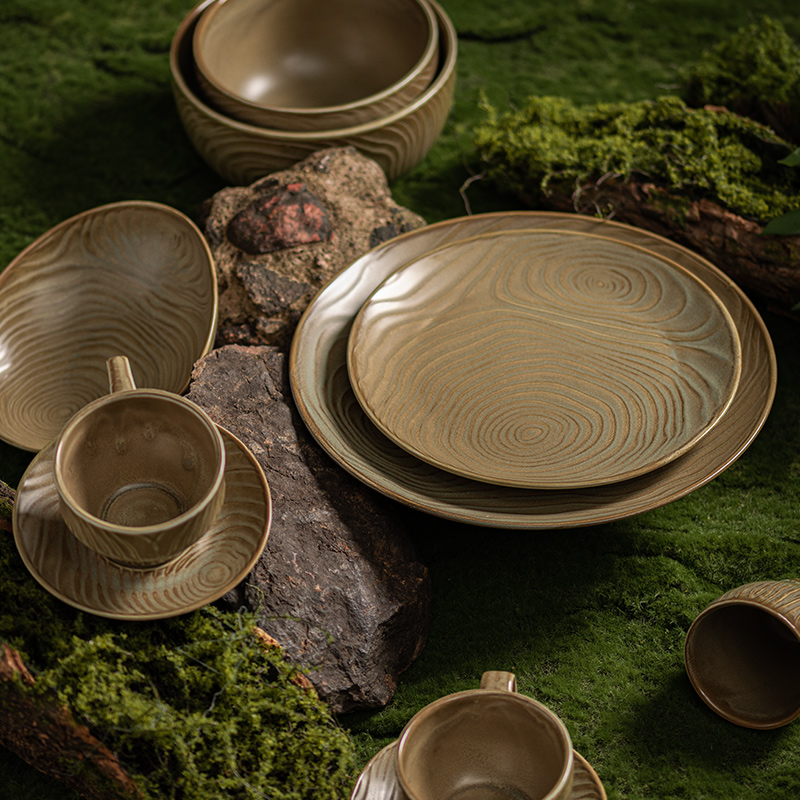 Agate Collection - 2023 New Tree Rings Design Porcelain Dinnerware Sets ...