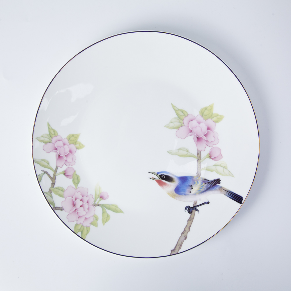 Western Style China Bone Dinner Plate Set Luxury Chinaware for Hotel ...