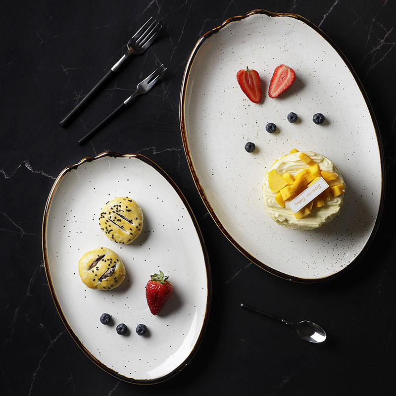 Glaze Restaurant Porcelain Ceramic Dishes Plate, Custom Resort ...