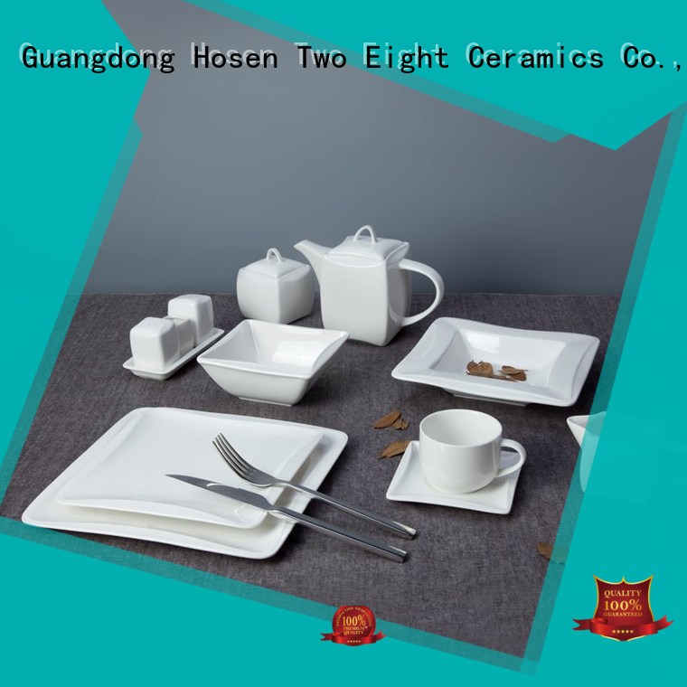 Square White Porcelain Dinnerware Restaurant Vietnamese Directly Sale ...