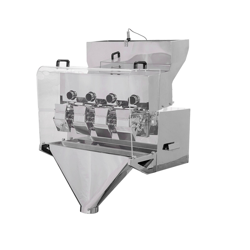 Mini 4 Heads Pipe Type Linear Weigher Machine | Kenwei