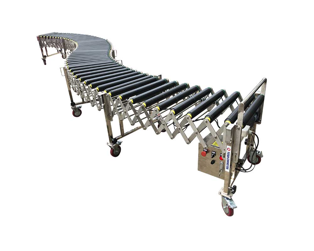 Expandable and Flexible Motorized Stainless Steel Roller Conveyor ...