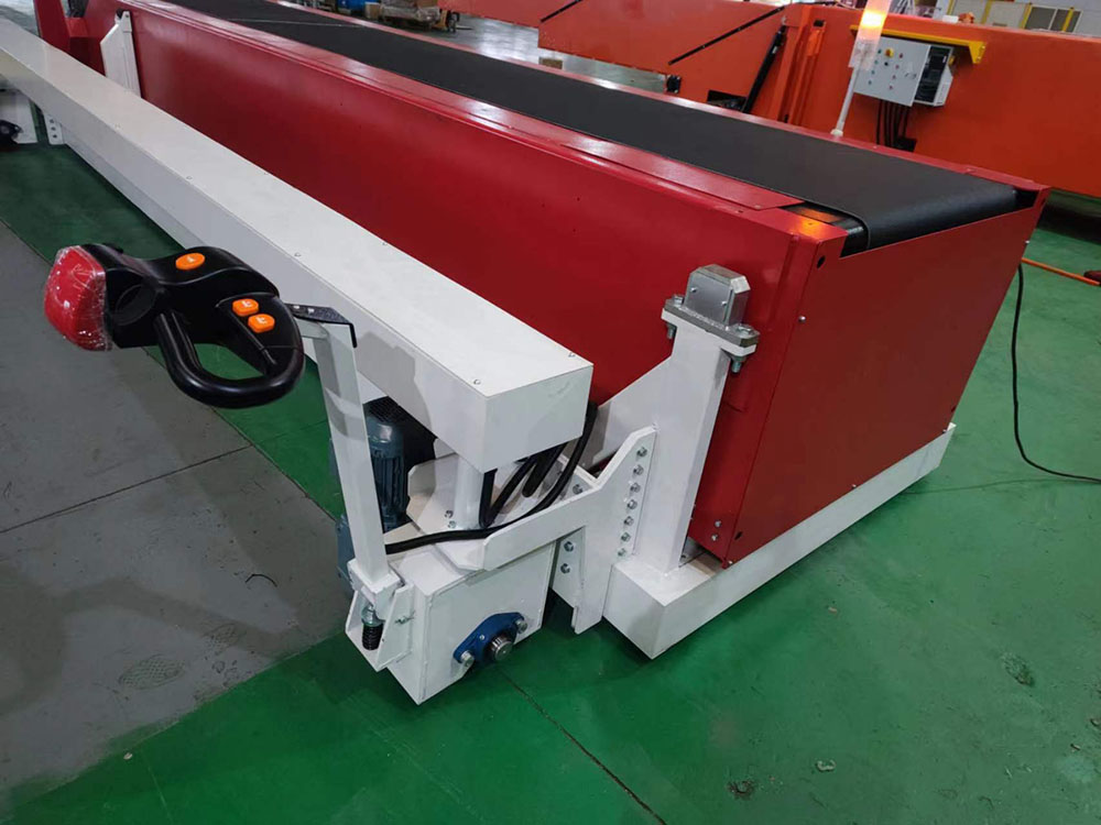 Automatic Loading Unloading Telescopic Belt Conveyor Mobile on Motorized...