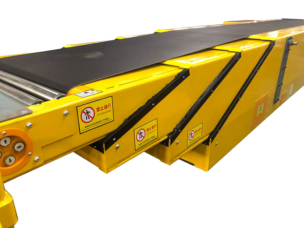 Telescopic Conveyor Belt with Operator Standing Platform for Loading and Unloading Containers