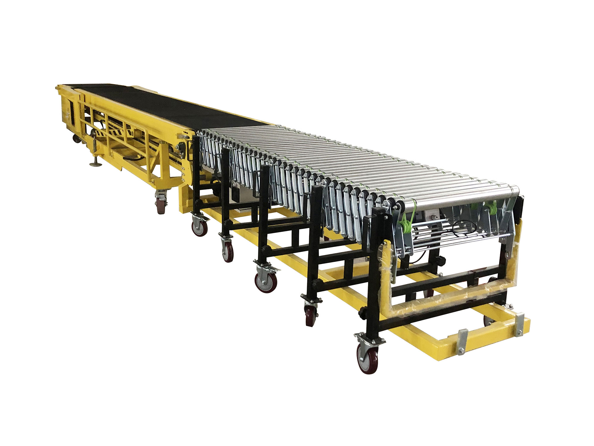 Portable and Adjustable Truck Loading Conveyor Belt System | Yifan Conveyor