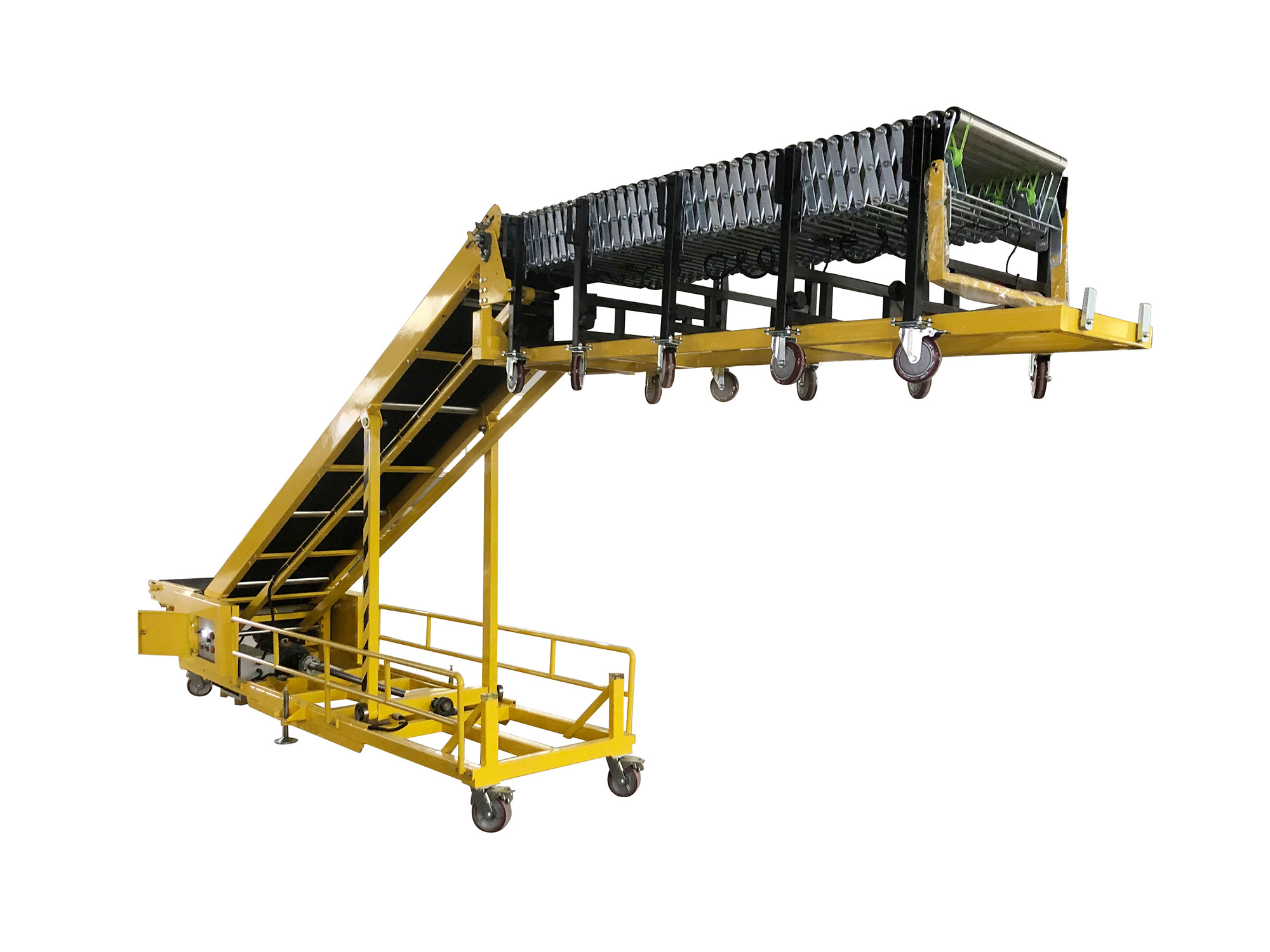Portable and Adjustable Truck Loading Conveyor Belt System | Yifan Conveyor