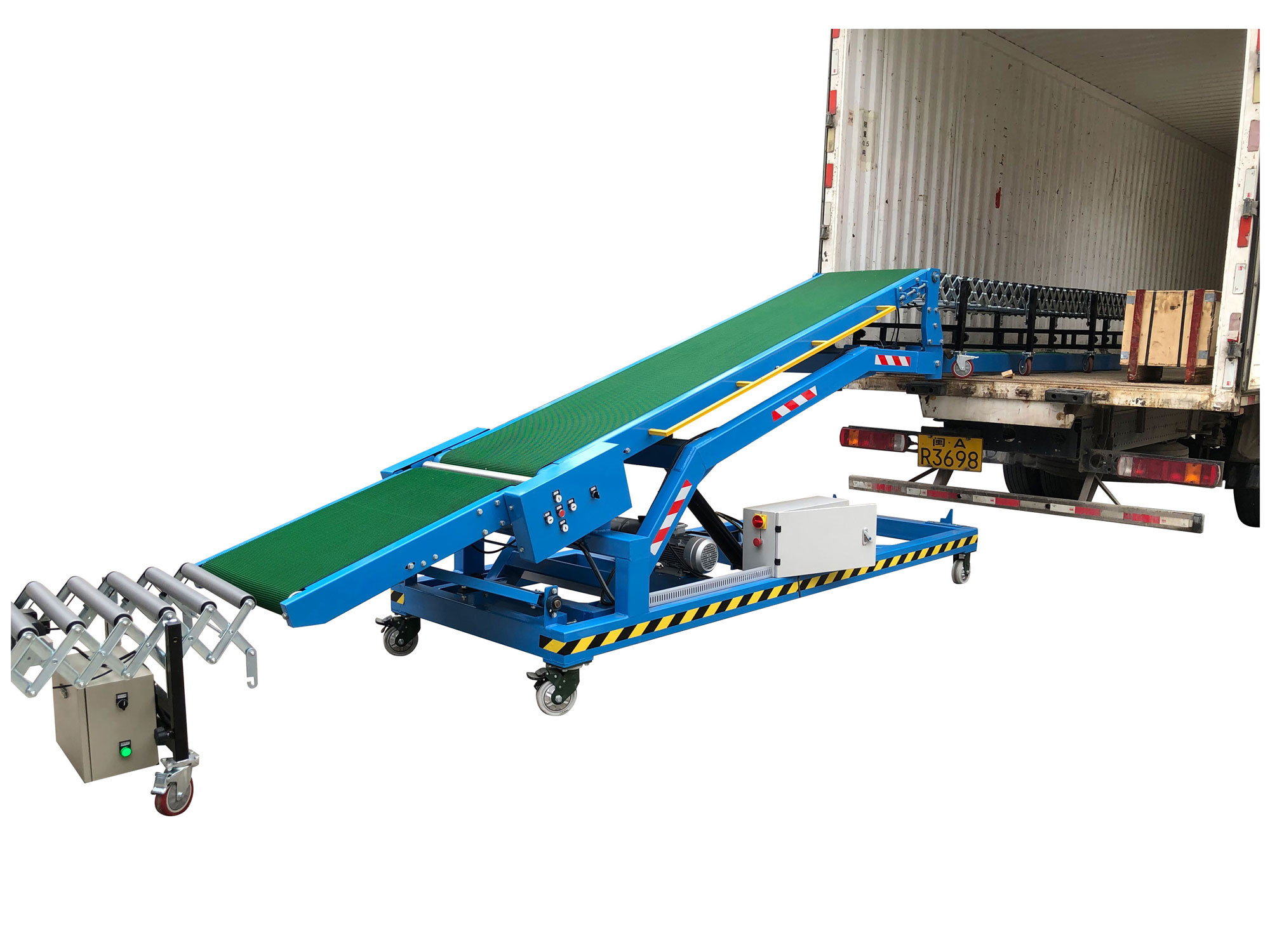 Movable Conveyor Belt System for Loading Unloading All Kinds of Trucks ...