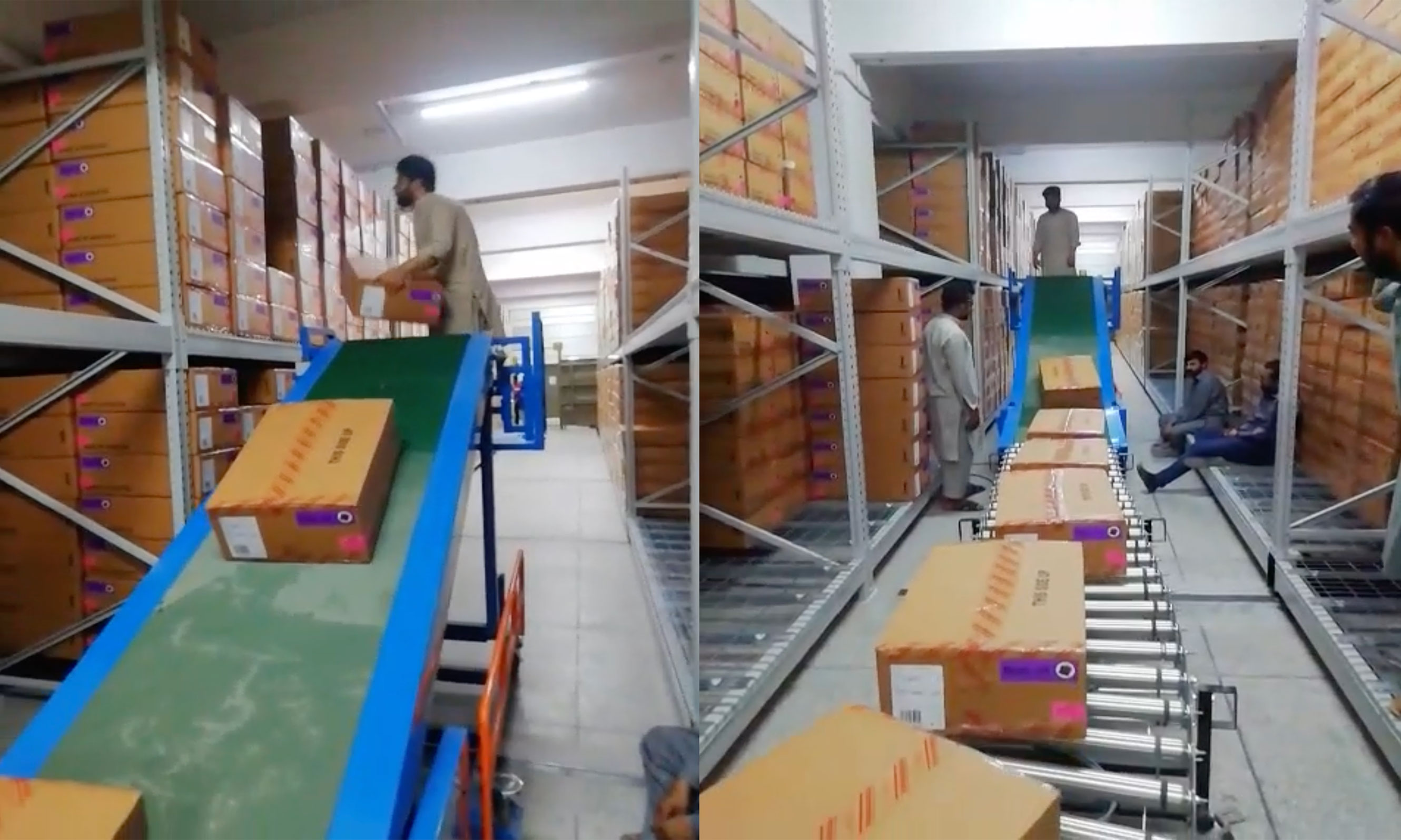Conveyor Belt For Loading Unloading Boxes In Warehouse | Yifan Conveyor