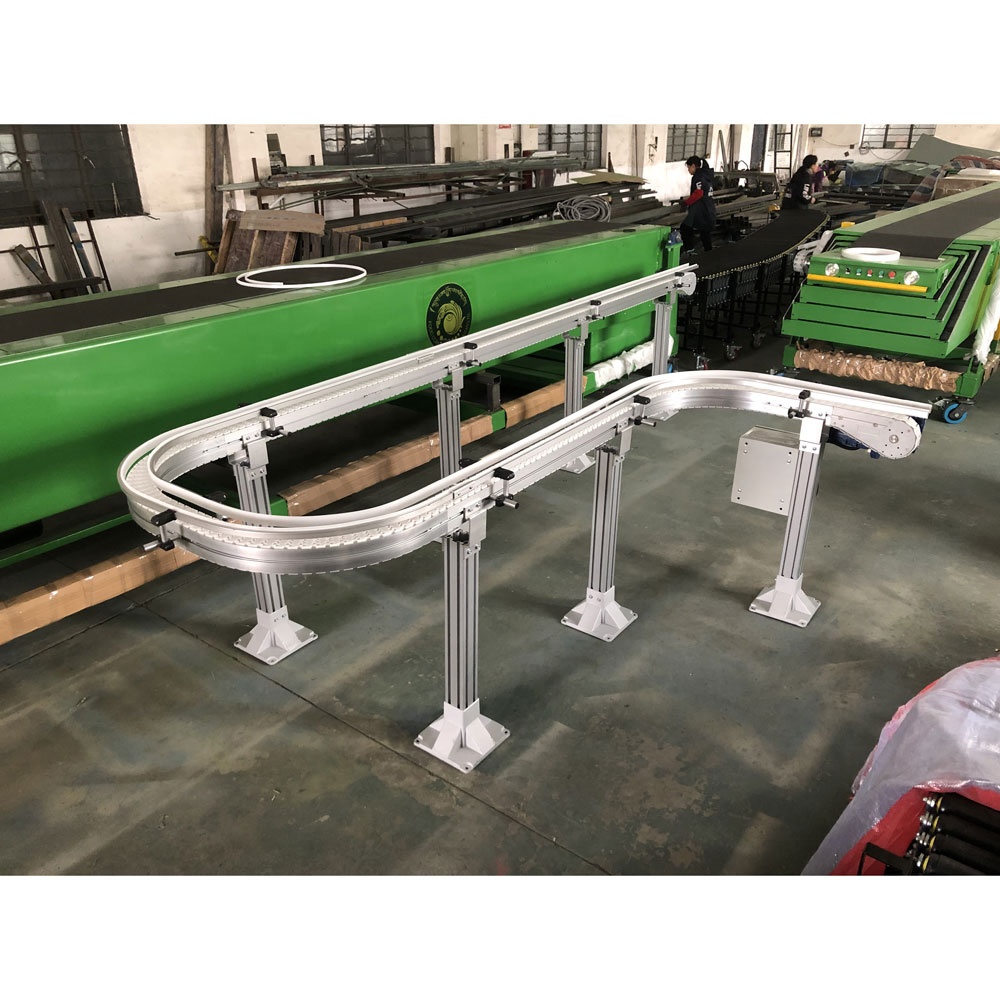 Fixed Support Frame Aluminum Profile Flexible Conveyor Chain Conveyor ...