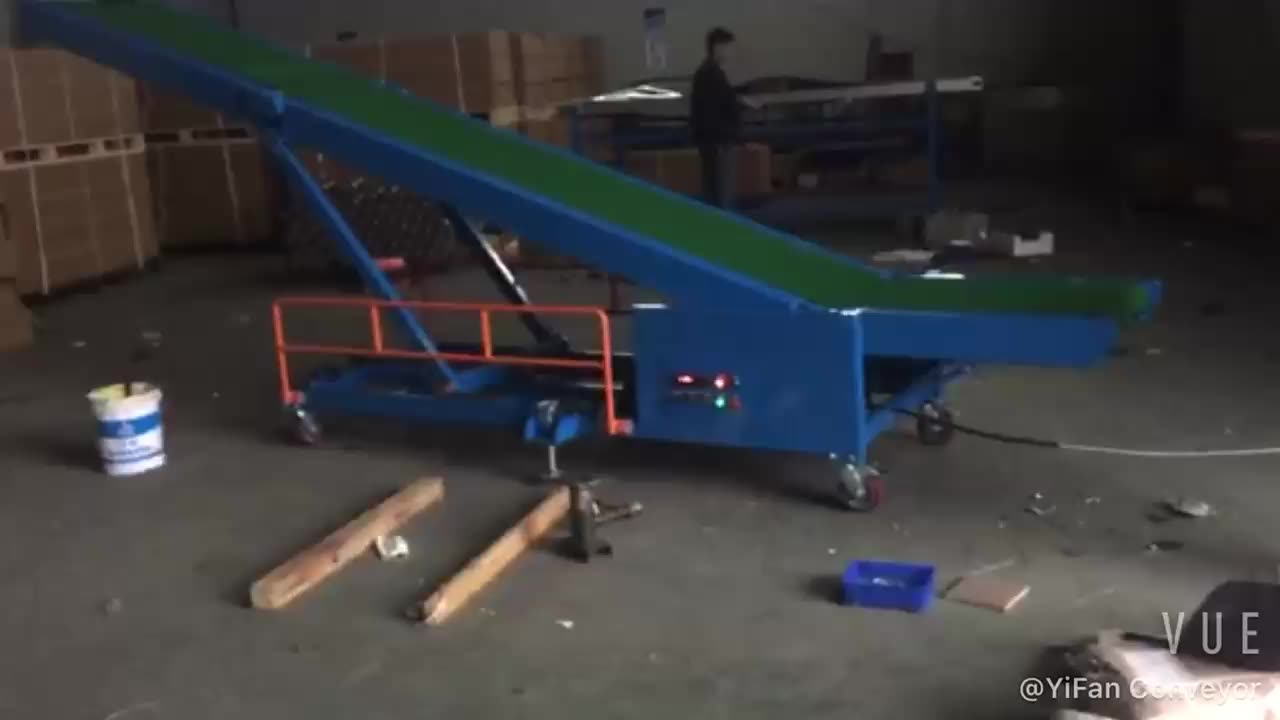 Foldable Telescopic Truck Loading and Unloading Belt Conveyor Unloading ...
