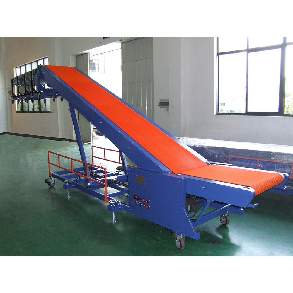 Truck Loading Conveyor Telescopic Belt Conveyor System Load in ...