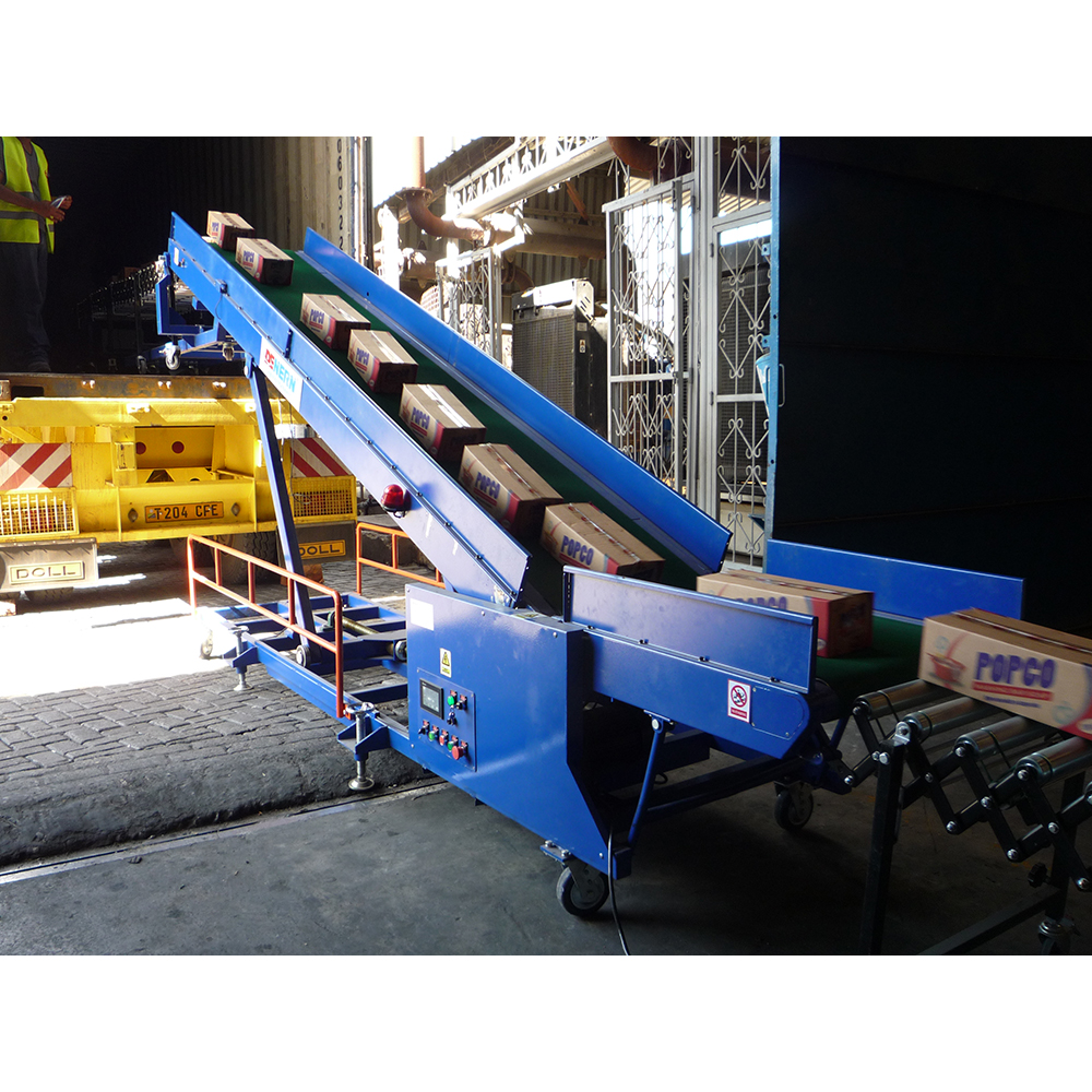 Container Loading Unloading Conveyor Belt Price Truck Loading Conveyor ...