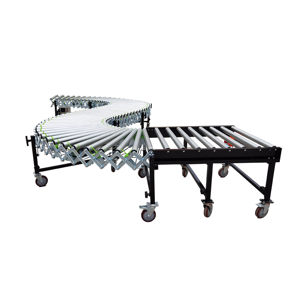 Flexible Inclined Roller Conveyor Retractable Motorized Flexible ...