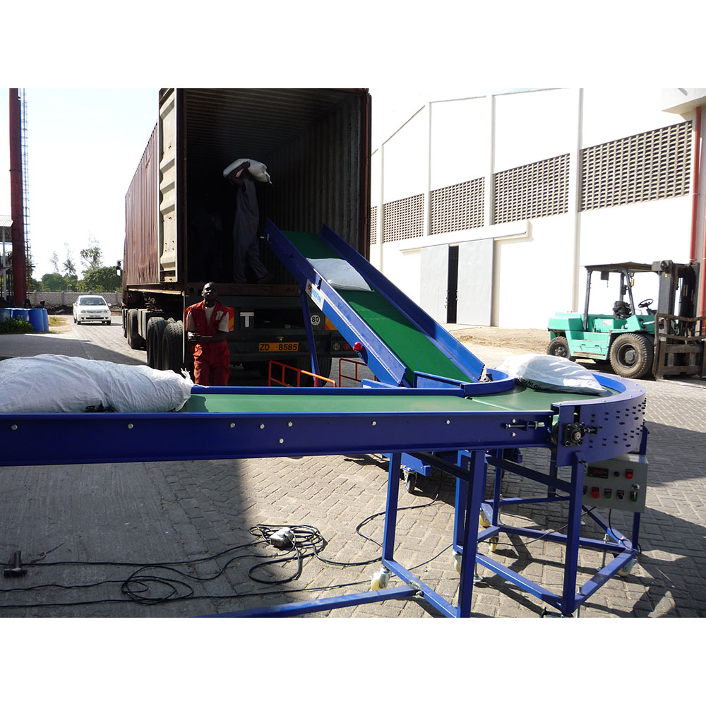 Warehouse Loading Unloading Conveyor Line Portable Bag Conveyor Container Unloading Ramp-YiFan ...