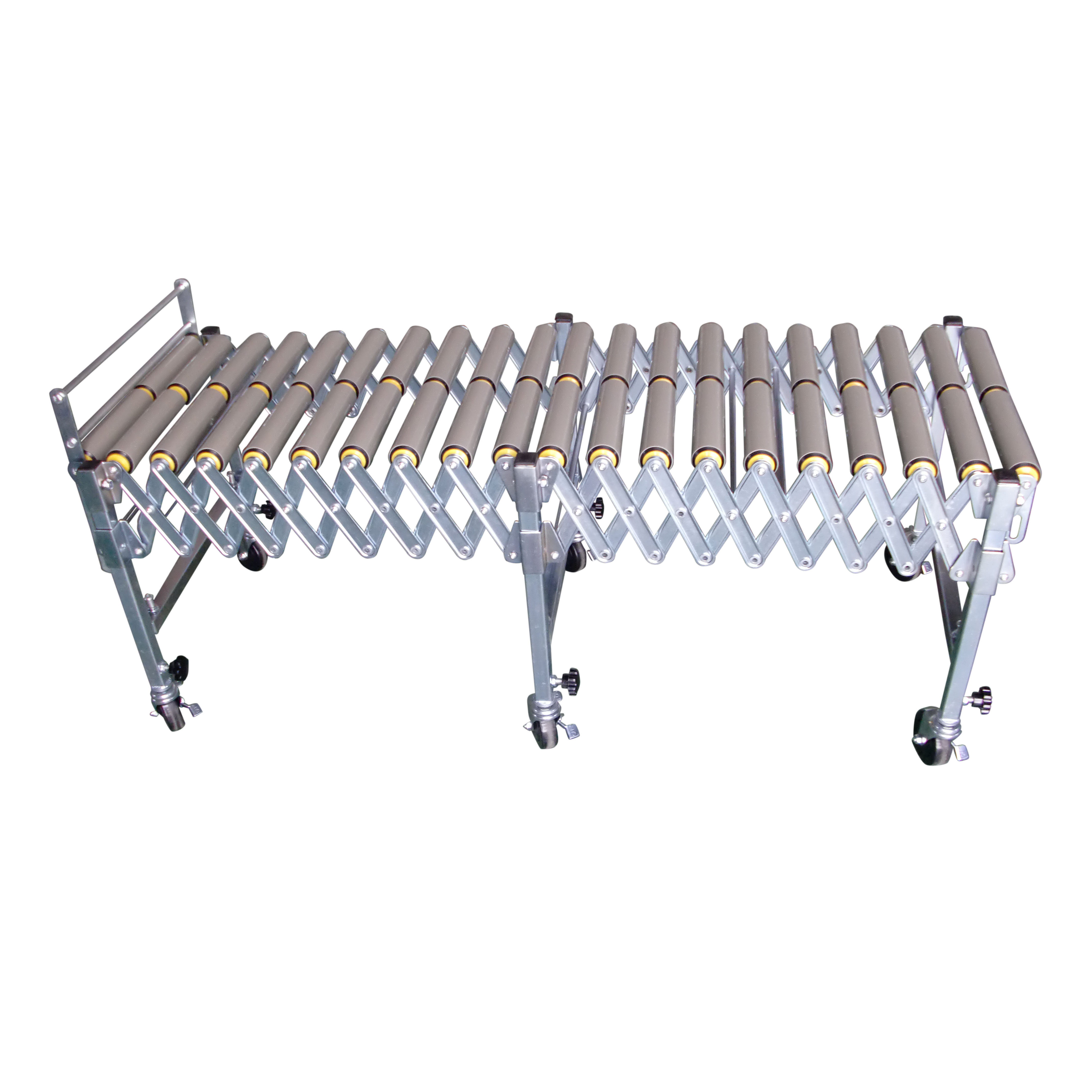 Expandable Good Quality Flexible Gravity Double PVC Roller Conveyor ...