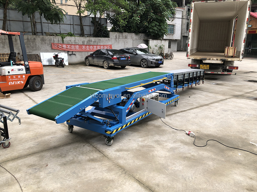 Mobile Truck Loading Flexible Conveyor 20ft Container Loading Unloading ...