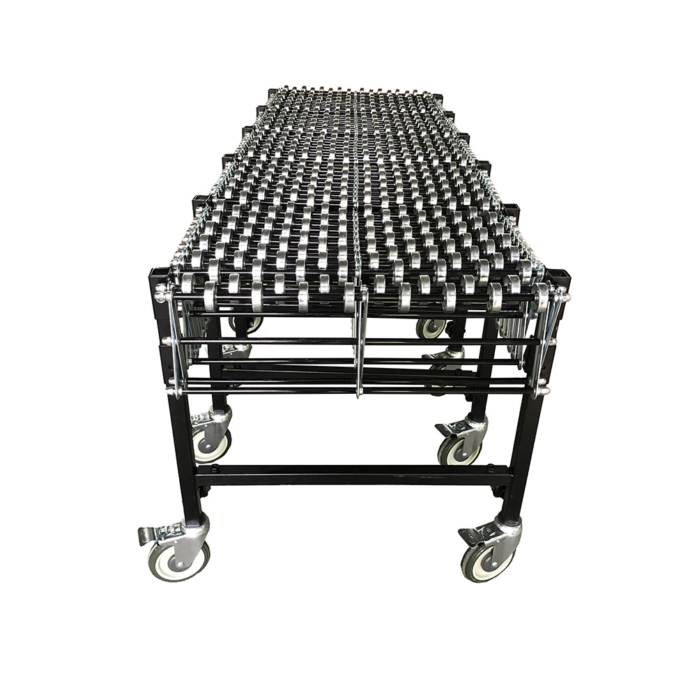 Flow Rail Long Skate Wheel Conveyor Extendable Gravity Truck Unloading ...