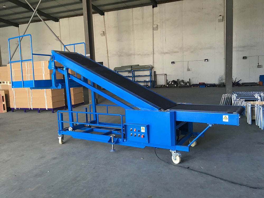 Loading and Unloading Belt Conveyor with Operator Platform | Yifan Conveyor