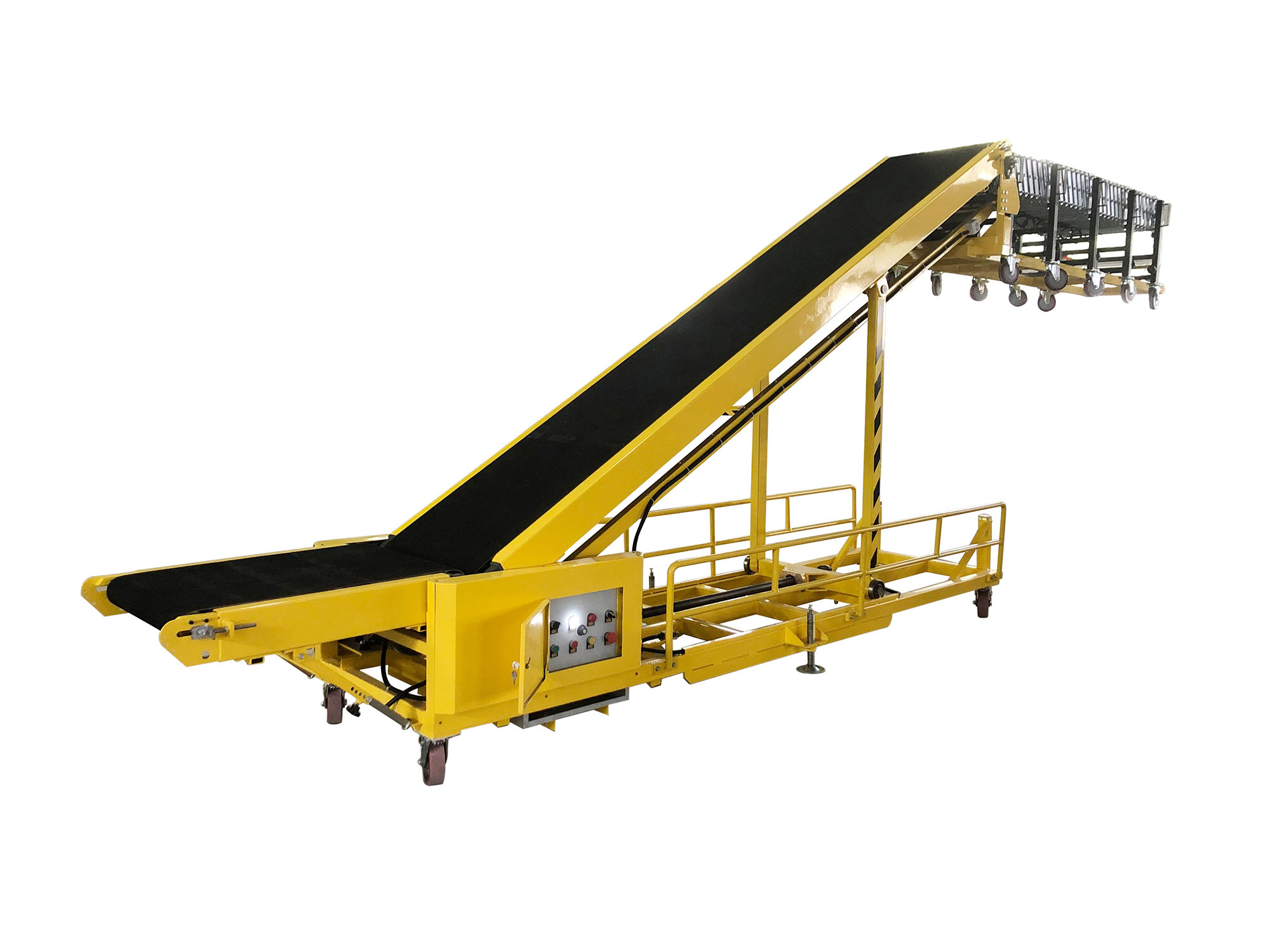 Portable and Adjustable Truck Loading Conveyor Belt System | Yifan Conveyor